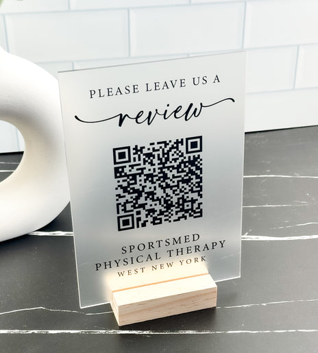 Acrylic QR code Signs – Willow + Barn