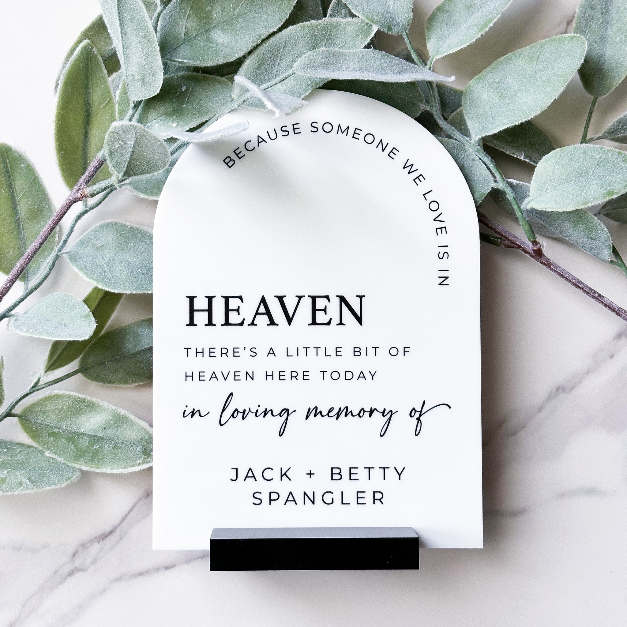 Because someone we love is in heaven wedding sign | Beachweddingtips.com
