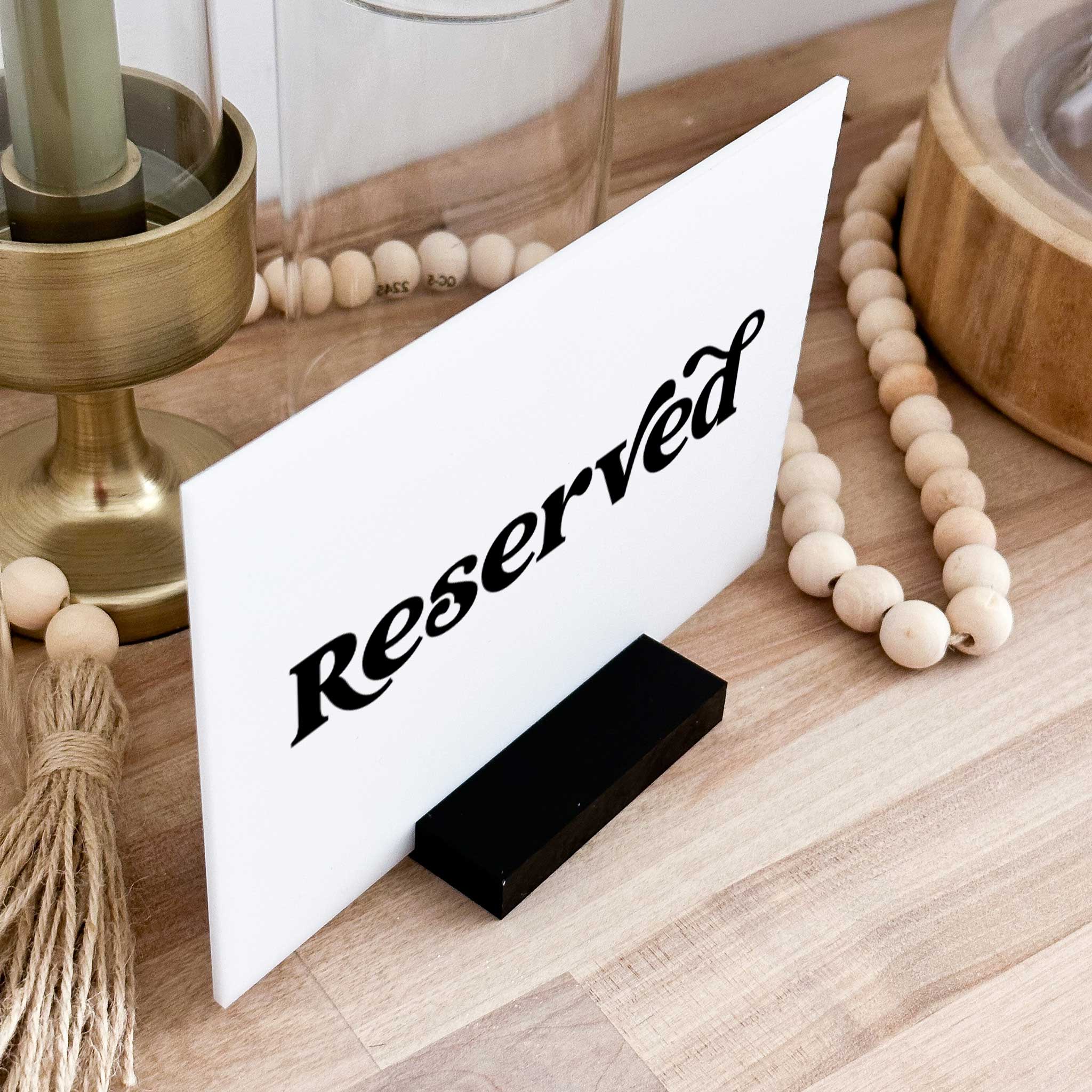 Reserved Bold Table Sign – Willow + Barn