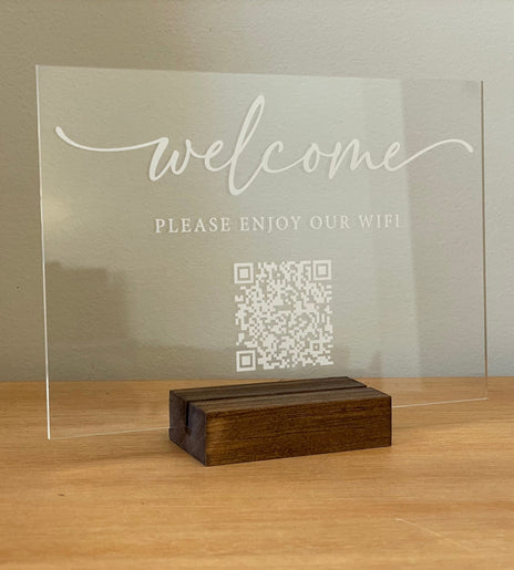 Acrylic QR code Signs – Willow + Barn